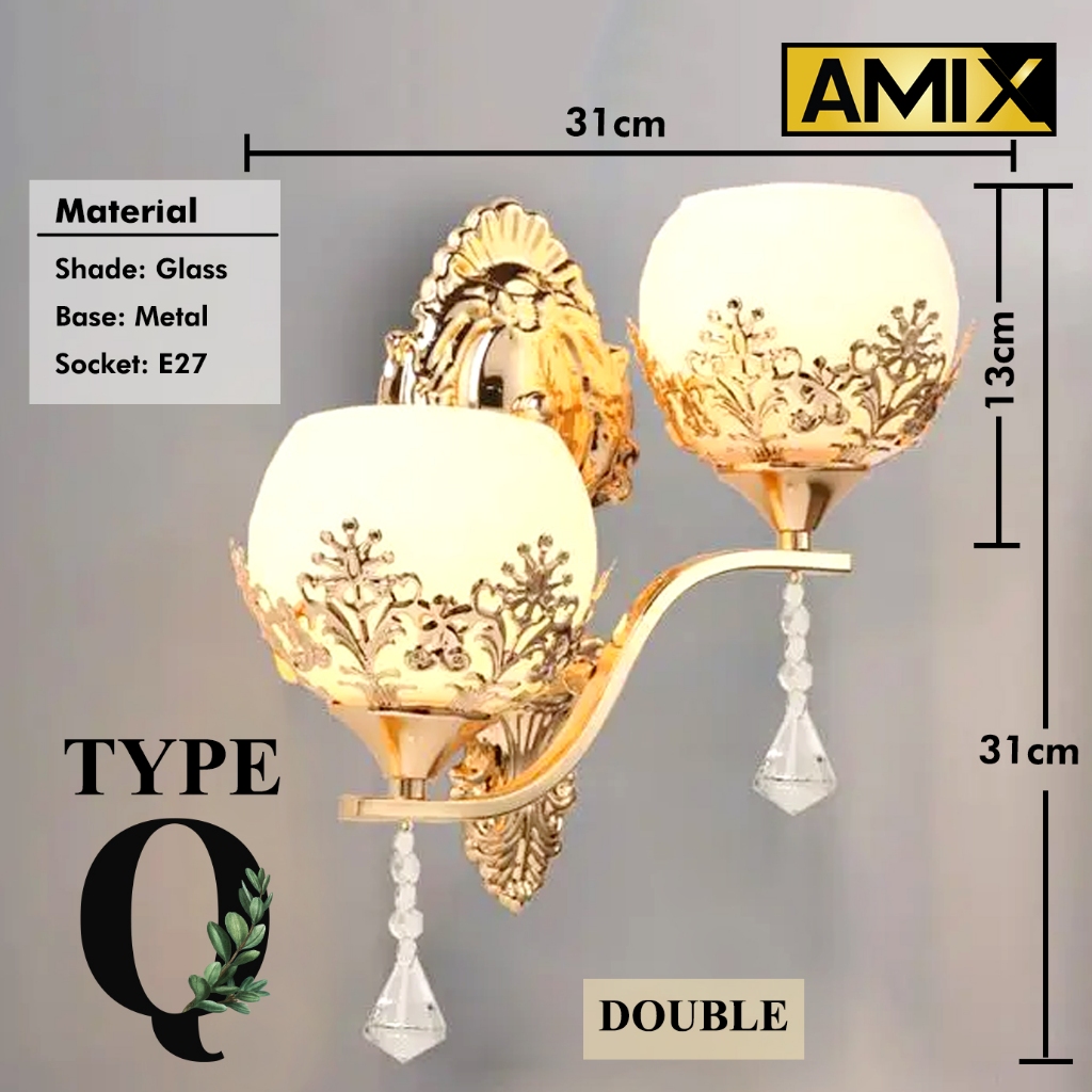 Wall Lamp Designer Decorative Indoor Wall Light /E27 Lampu Dinding ...