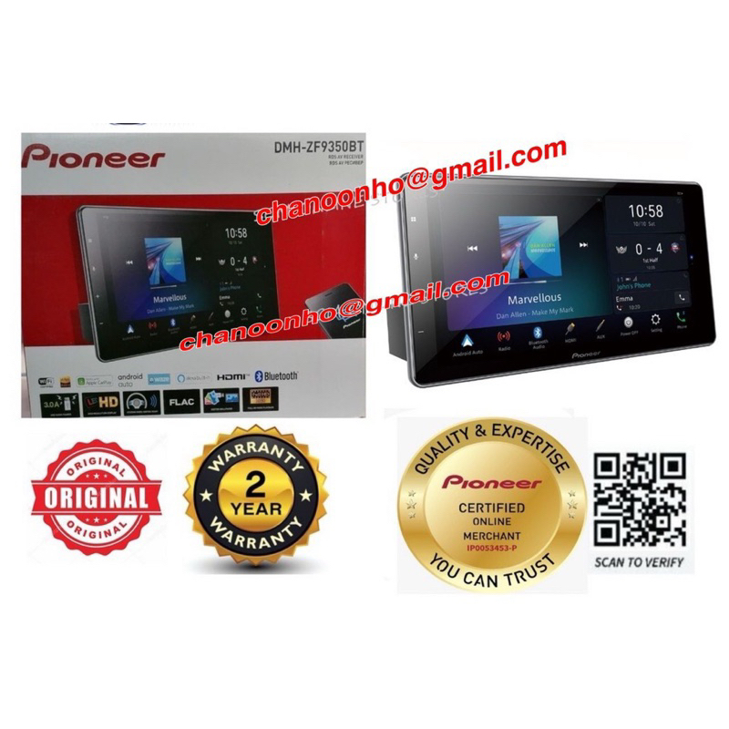 Pioneer DMH-ZF9350BT - 9inch HD Floating Touch Screen Player with Apple CarPlay / Android Auto ...