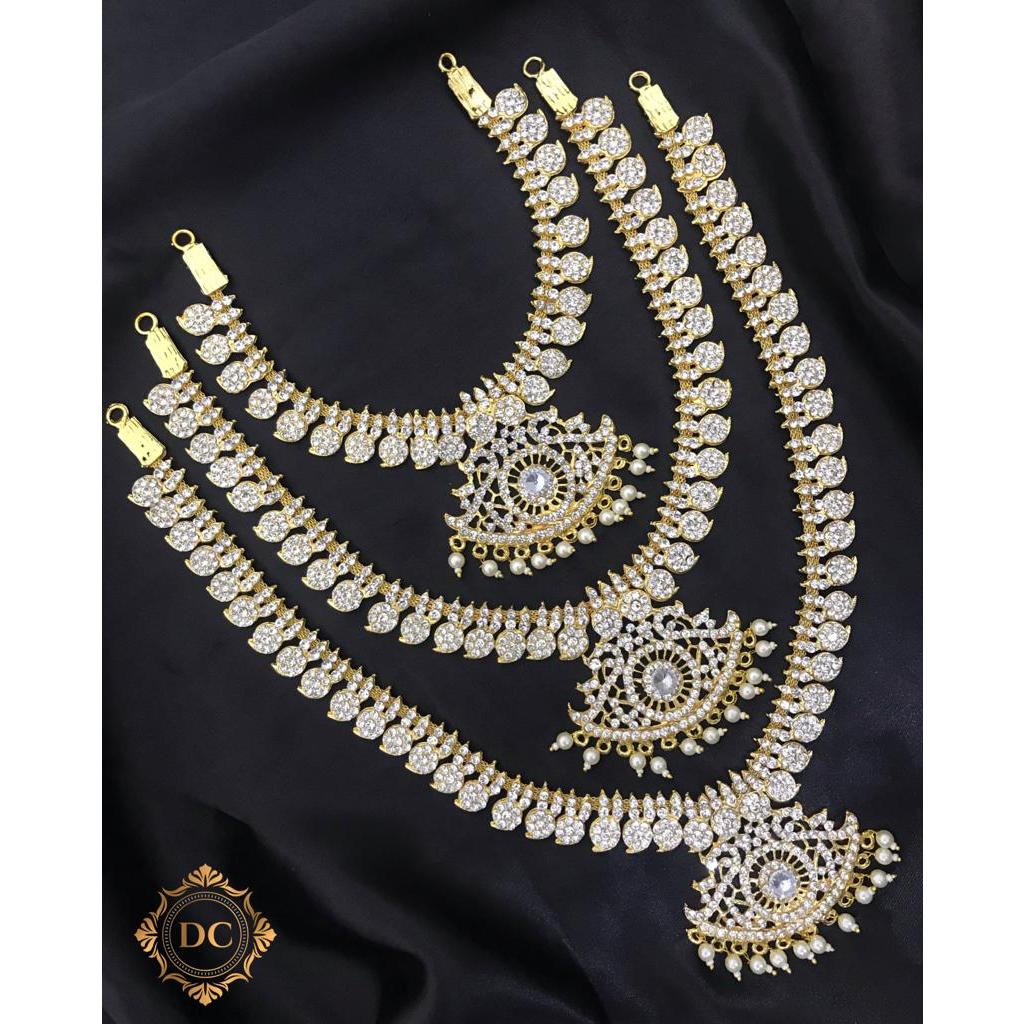 Ready stock Indian god Amman Alankaaram 3 step white color jeweler set ...
