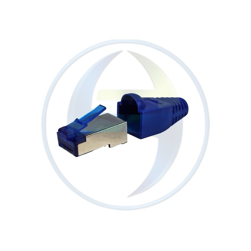 RJ45 Cat6 Pass Through Connectors, Assorted Colors, EZ to Crimp STP ...