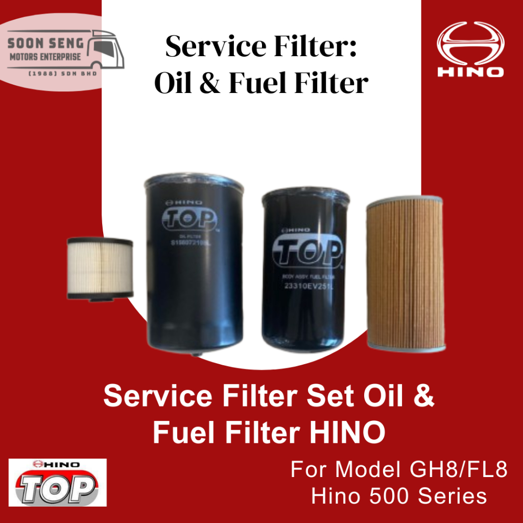HINO TOP PARTS SET OIL FILTER FOR GH8/FL8 HINO 500 SERIES | Shopee Malaysia