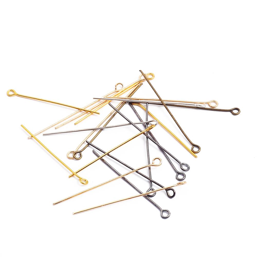 🇲🇾 50pcs 30,35,40,45,50mm Eye Head Pin Needles Beads Supplies for ...