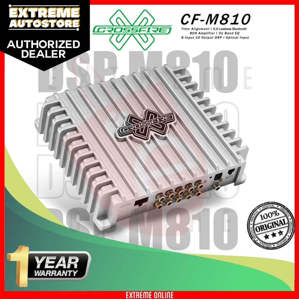 Crossfire CF- M810 Optical Input 8ch Amplifier 10ch RCA Out Plug & Play ...