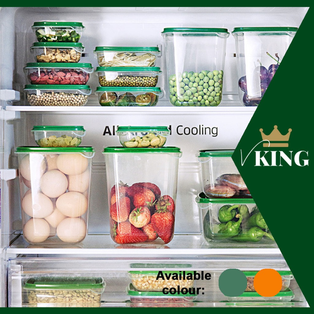 FOOD CONTAINER SET OF 17 FOOD CONTAINER TRANSPARENT FRUIT CONTAINER ...