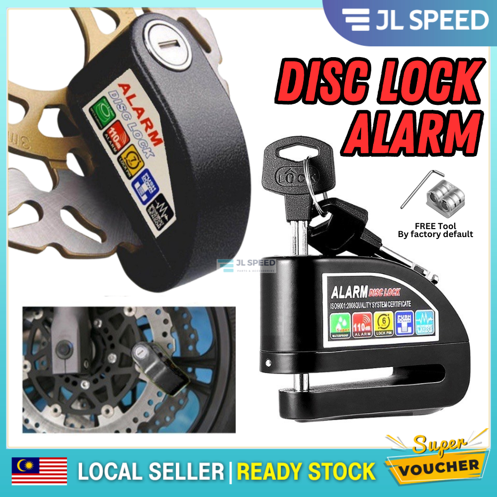 MOTORCYCLE DISC LOCK BRAKE ALARM SCOOTER KAPCAI SUPERBIKE SECURITY ANTI ...