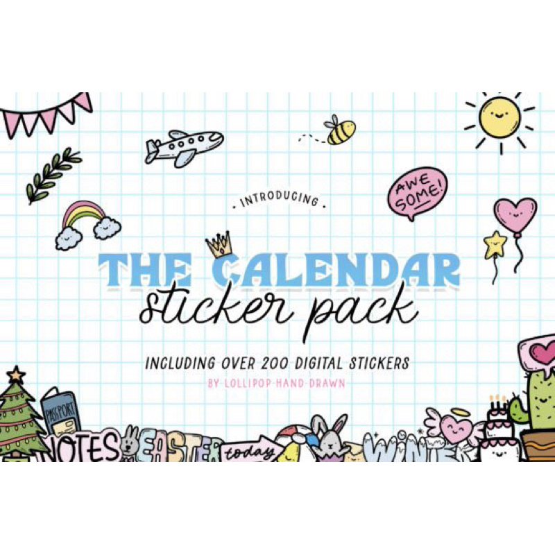 The Calendar Sticker Pack | Over 200 Digital Sticker Bundles | Shopee ...