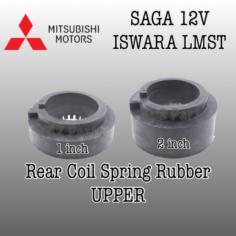 1car 2pcs Proton Saga Iswara 12v LMST REAR Coil Spring Rubber UPPER ...