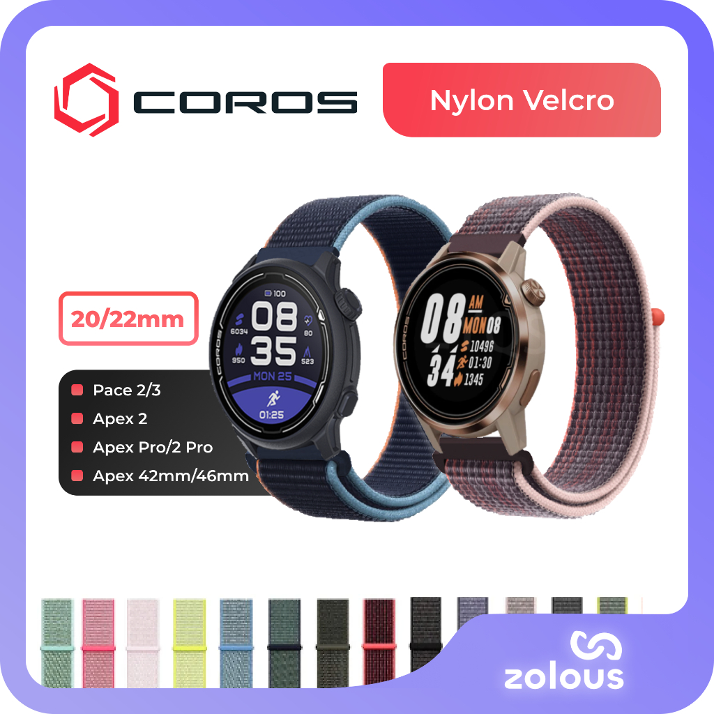 【𝟐𝟎+ 𝐂𝐨𝐥𝐨𝐫𝐬】Coros Pace 2 3/Pace Pro/Apex 2/Apex 42mm 20mm 22mm Watch ...