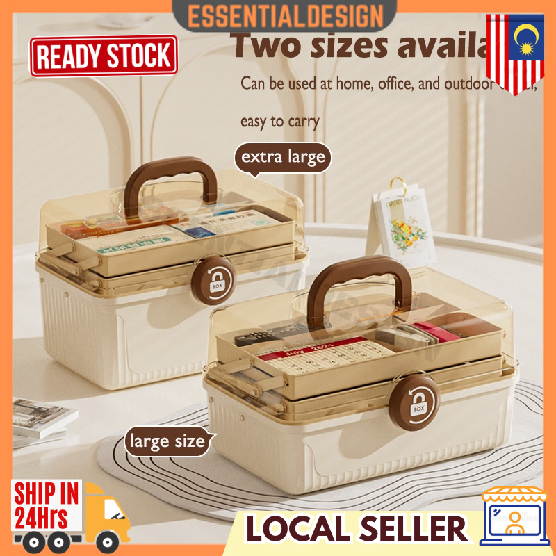 3 Layers First Aid Box Medical Box Multipurpose Large Capacity Outdoor ...