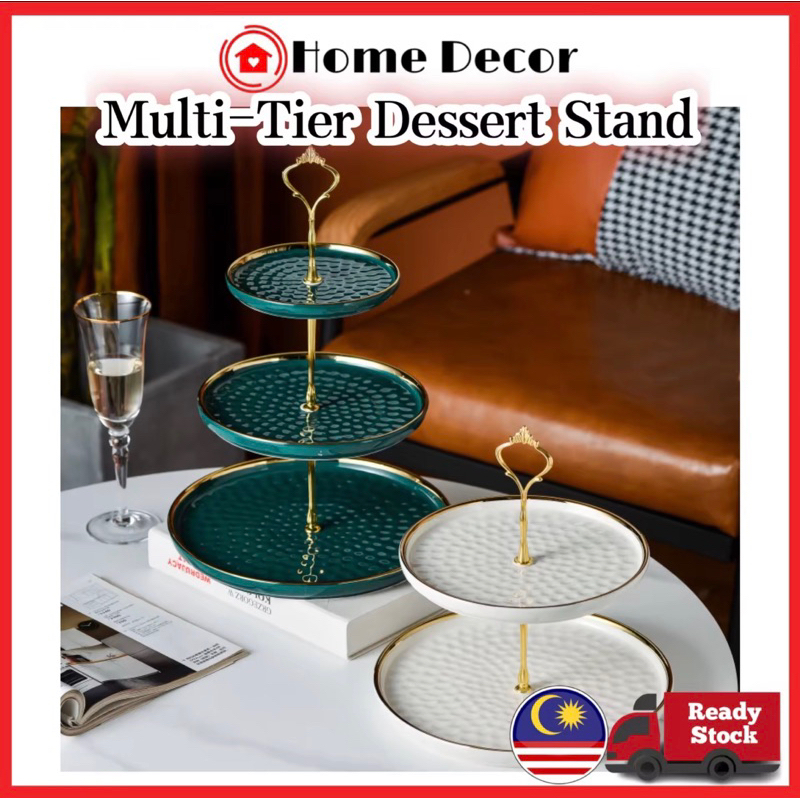 HomeDecorMY READY STOK Multi-Layer 3 Tier 2 Tier Dessert Tray 3 Layer ...