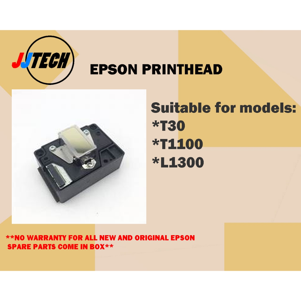 Original Epson Print Head Printhead (T30 T1100 L1300 ) F185020 | Shopee ...