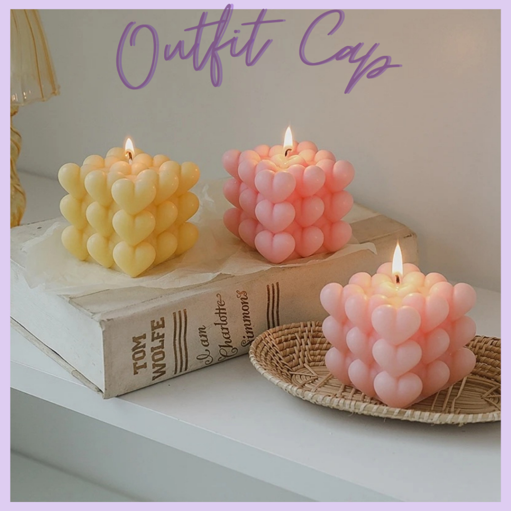 Outfit Cube Scented Candles Aromatic Candle Round Glass Birthday Gift ...
