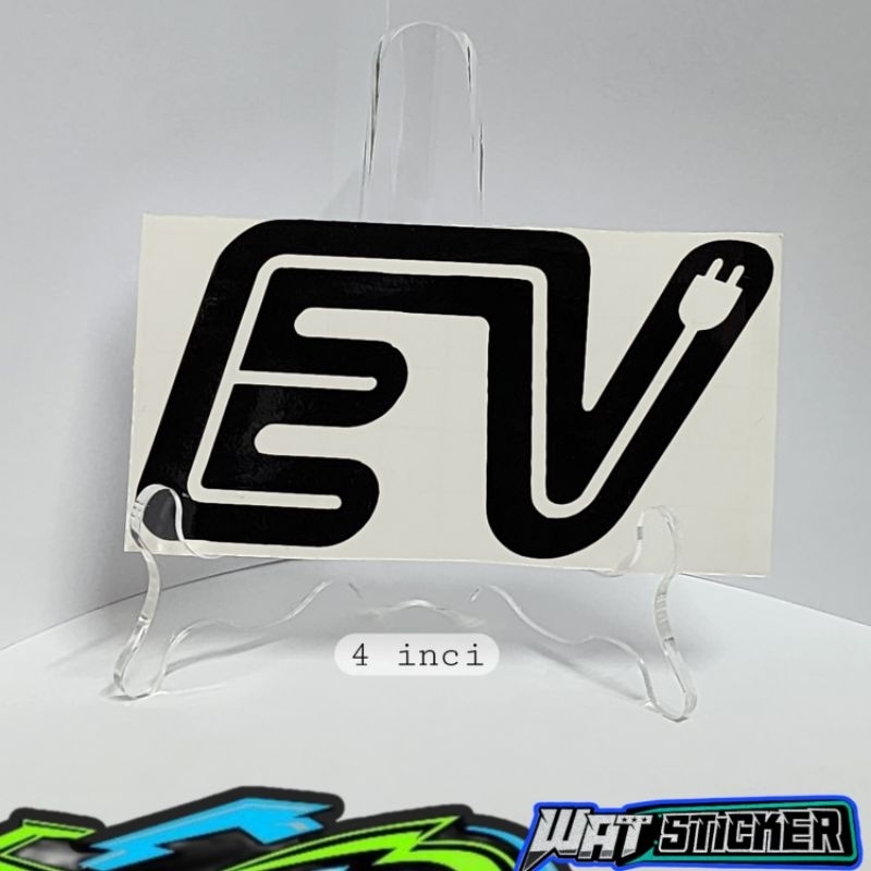 EV Electric Vehicle Car Sticker Decal Car Decoration Black White ...