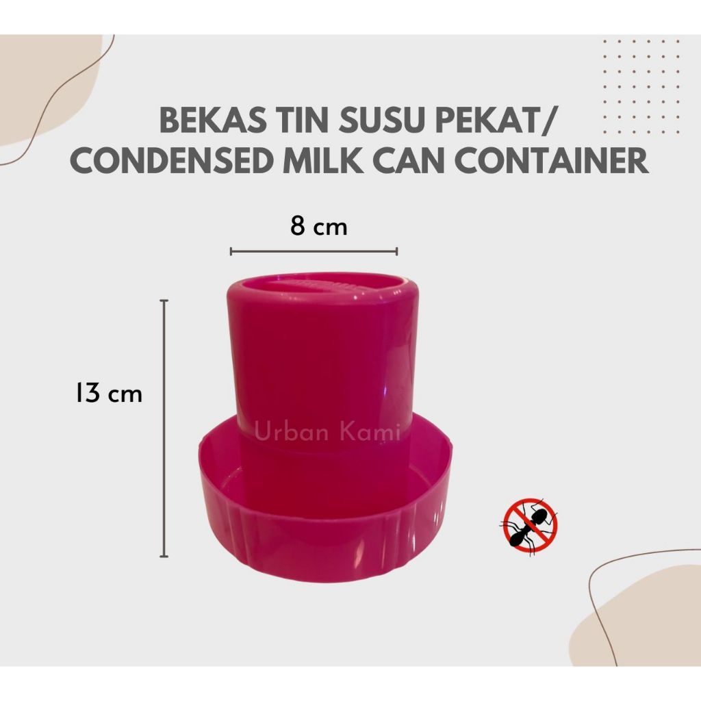 Condensed Milk Container With Cover (8cm x 11.5cm) / Bekas Simpan Tin ...