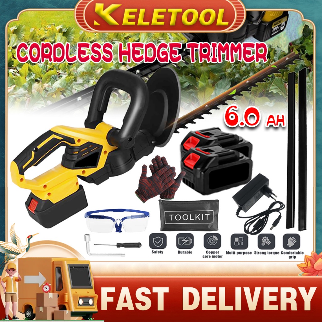 Cordless Shrub Hedge Trimmer Machine Garden Pruning Shear Machine Plant ...