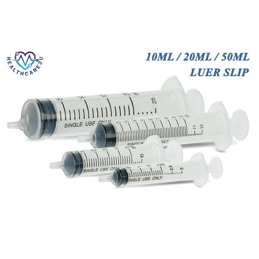 Disposable Syringe Luer Slip 10ml/20ml/50ml | Shopee Malaysia
