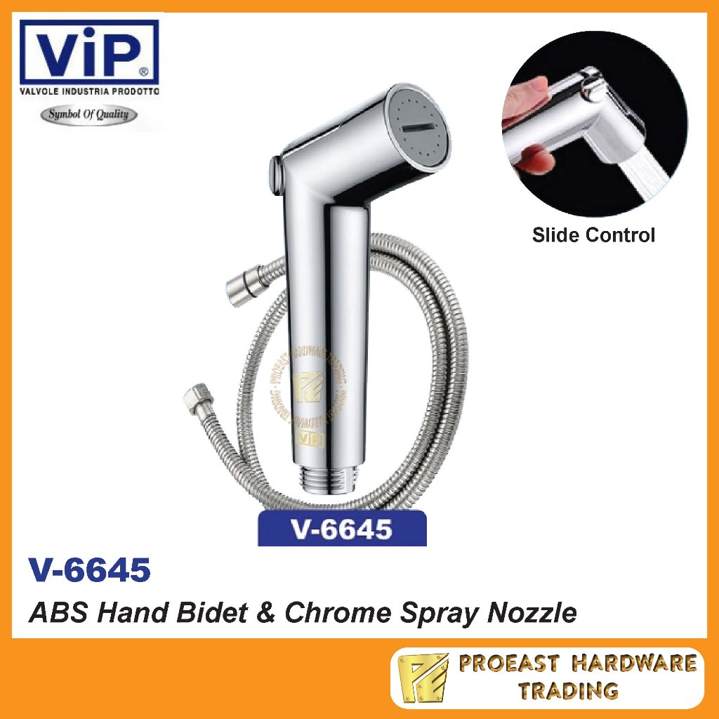 ViP (V6645/SN56) ABS Hand Bidet & Chrome Spray Nozzle/Toilet Bidet ...