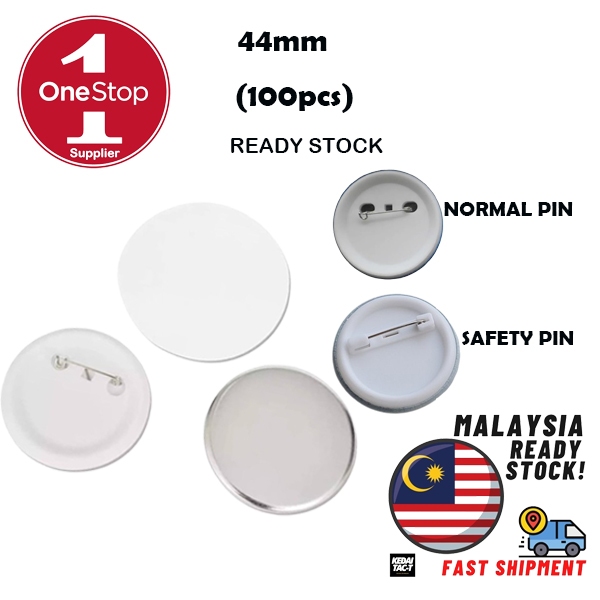 44MM BUTTON BADGE NORMAL PIN & SAFETY PIN (READY STOCK) | Shopee Malaysia