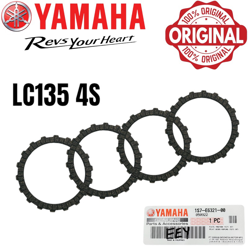 YAMAHA 100% ORIGINAL LC135 V1 V2 V3 V4 V5 V6 V7 (4SPEED) CLUTCH DISC FRICTION CLUTCH PLATE [1S7 ...