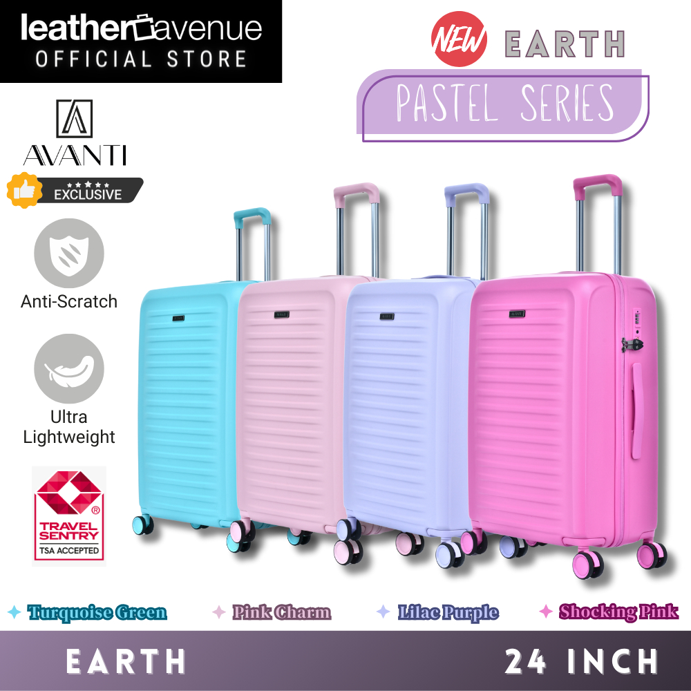 AVANTI EARTH Pastel Series (24 inch) PC/ABS Lightweight Travel Luggage ...