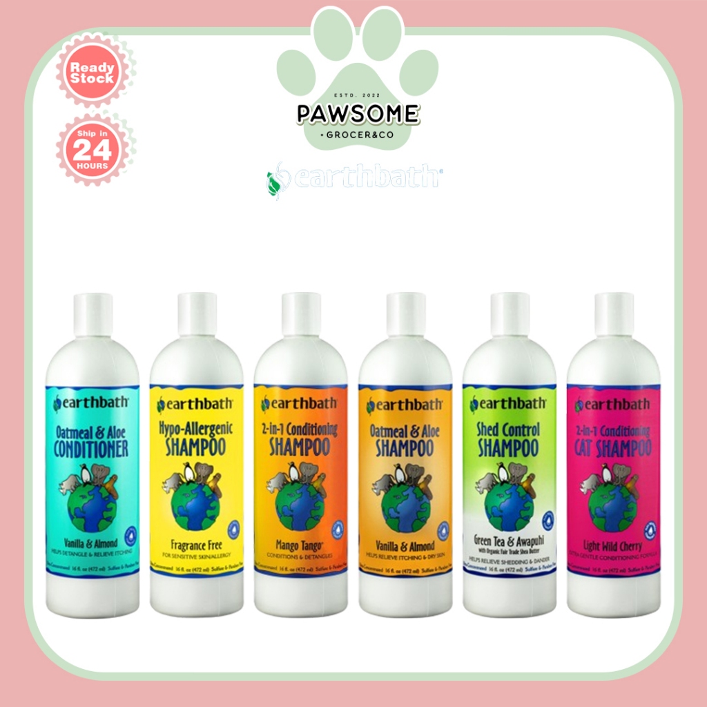 EARTHBATH Shampoo/Conditioner For Dogs & Cats 472ML - (2 In 1 ...