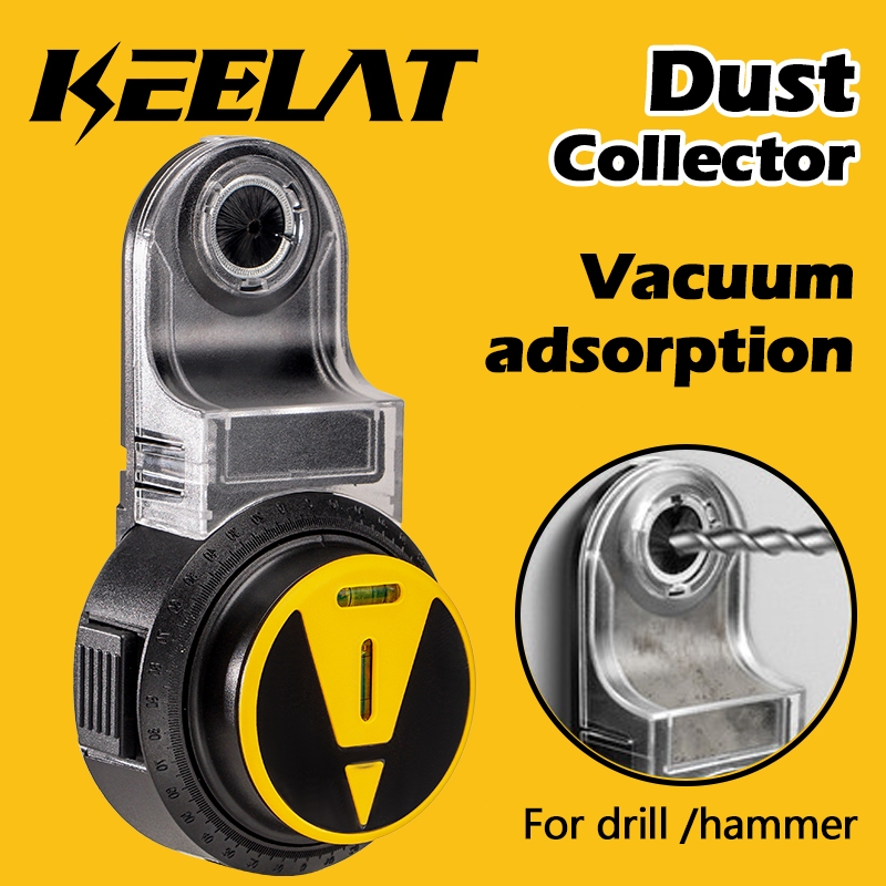 KEELAT Electric Drilling dust collector 360° Laser Level Dust Free ...