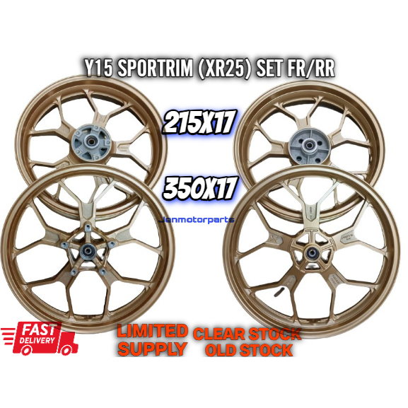 Y15 SPORTRIM YSUKU Y15ZR RIM XR25 GOLD #RIM# | Shopee Malaysia