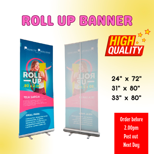 Roll Up Bunting / Roll Up Banner / Ship out next Day | Shopee Malaysia