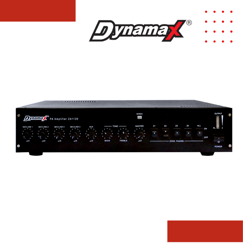 DYNAMAX ZA1120 120W PA Amplifier ( Clearance Stock Offer) | Shopee Malaysia