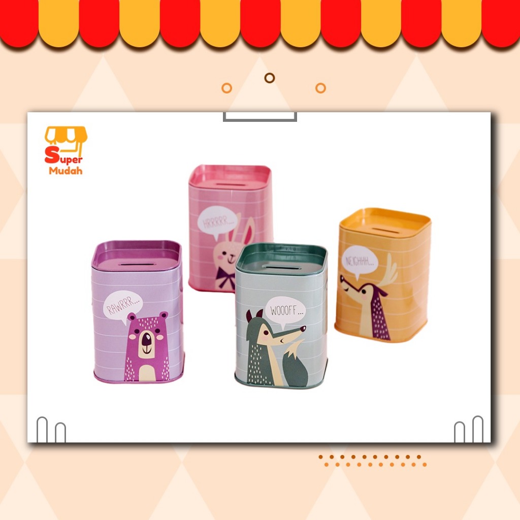 Tabung Kartun Comel Piggy Bank Kanak-kanak Peti Syiling Duit Bank ...