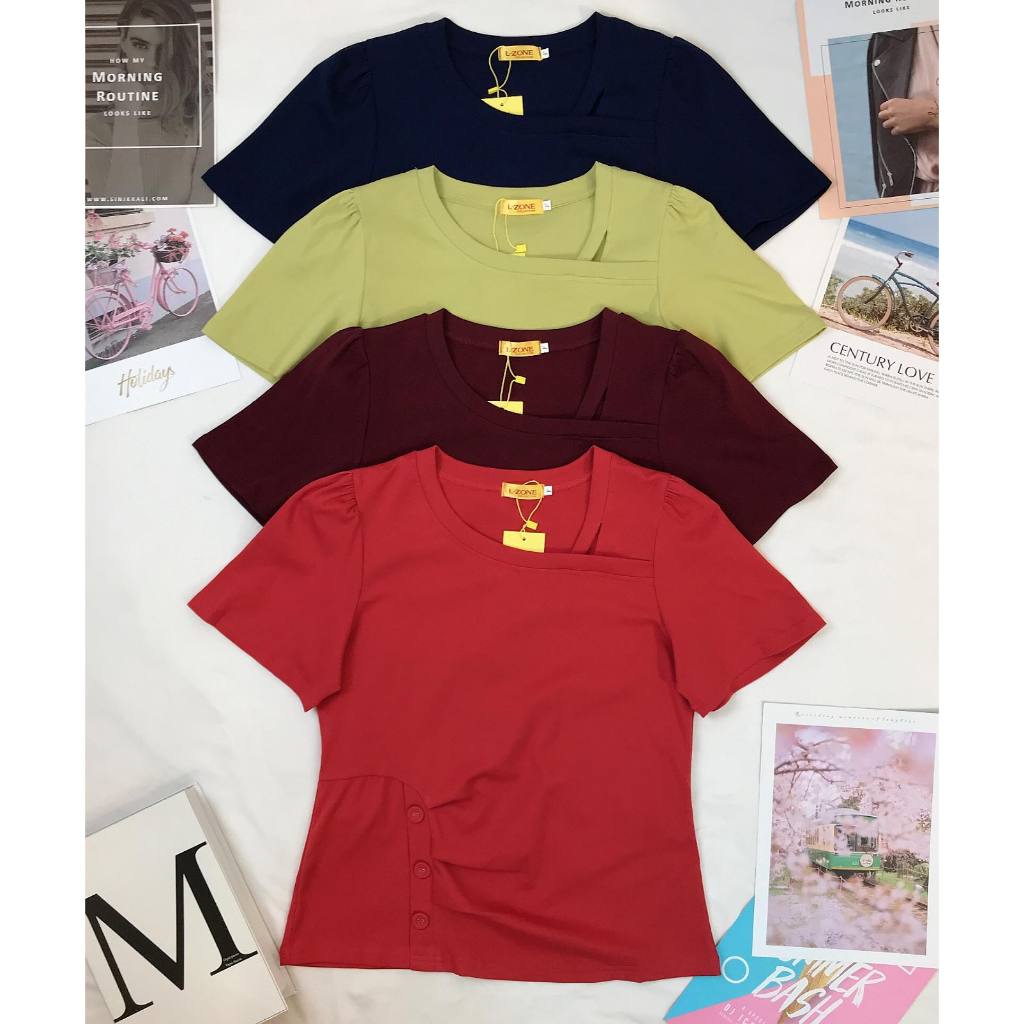 （L ZONE BRAND)Women Clothing Medium & Large Size Fashion Tops cotton ...