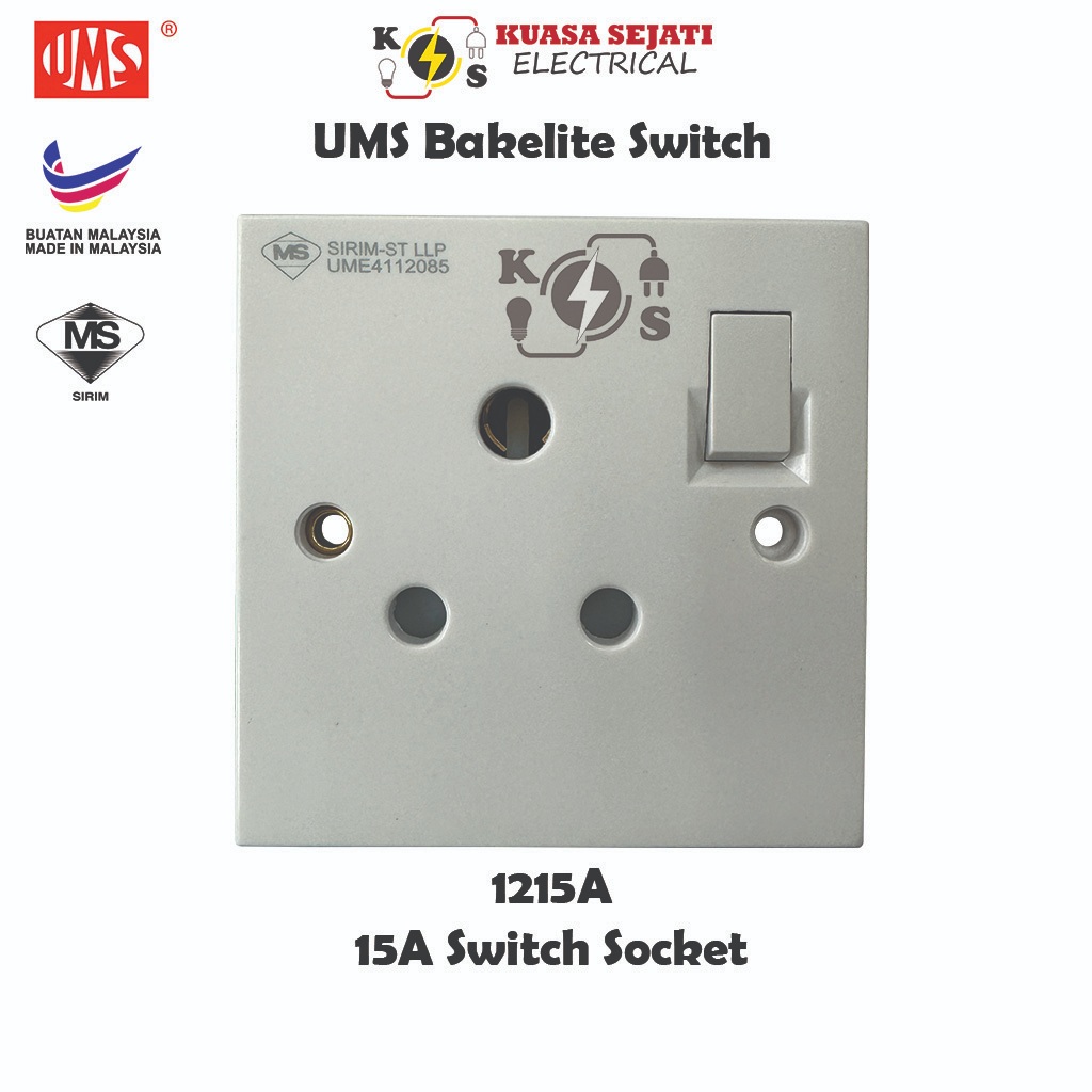 UMS 2913A Switch Socket 13A & 15A And 20A Water Heater Switch / 1G 1W ...