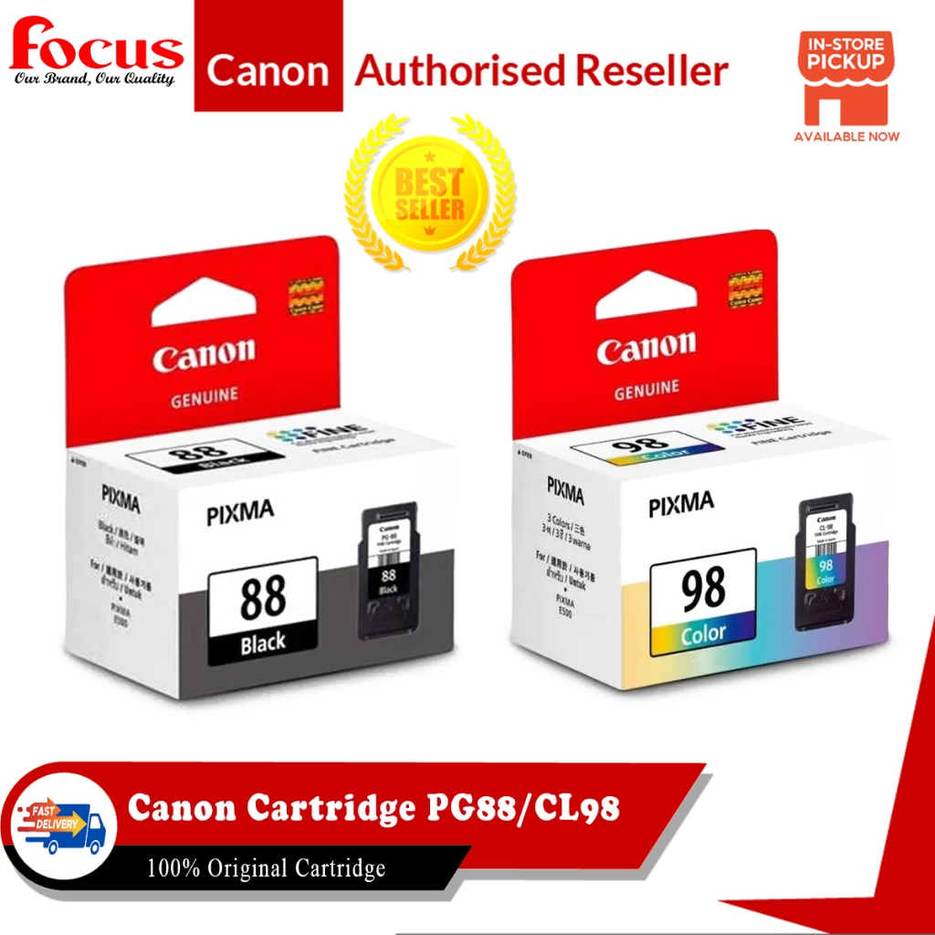 [100% ORIGINAL] Canon Cartridge Pg-88 / CL-98 ( Canon PIXMA E500 / E510 / E600/ E610 ) | Shopee ...