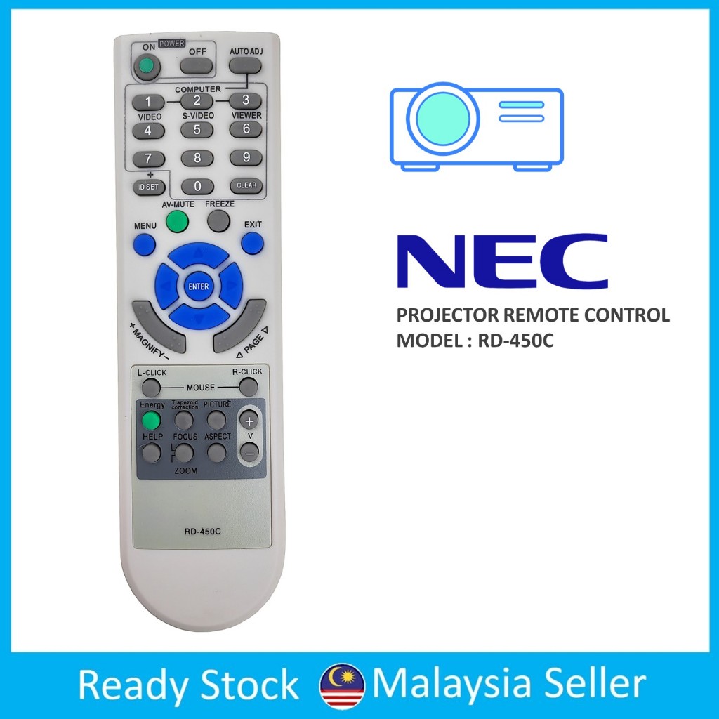 NEC Projector Remote Control RC-450C | Shopee Malaysia