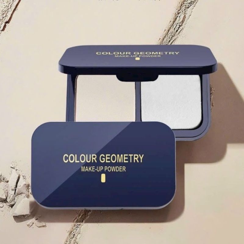 Colour Geometry Matte Oil Control Silk Smooth Makeup Pressed Powder ...