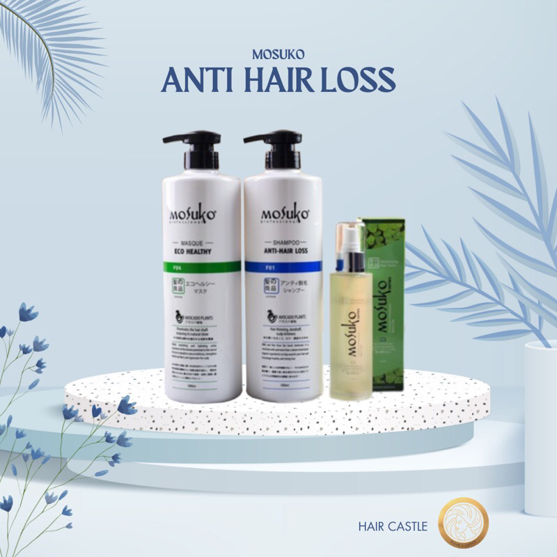 MOSUKO ANTI-HAIR LOSS / THERAPY TREATMENT SHAMPOO 1L + ECO MASQUE 1L ...