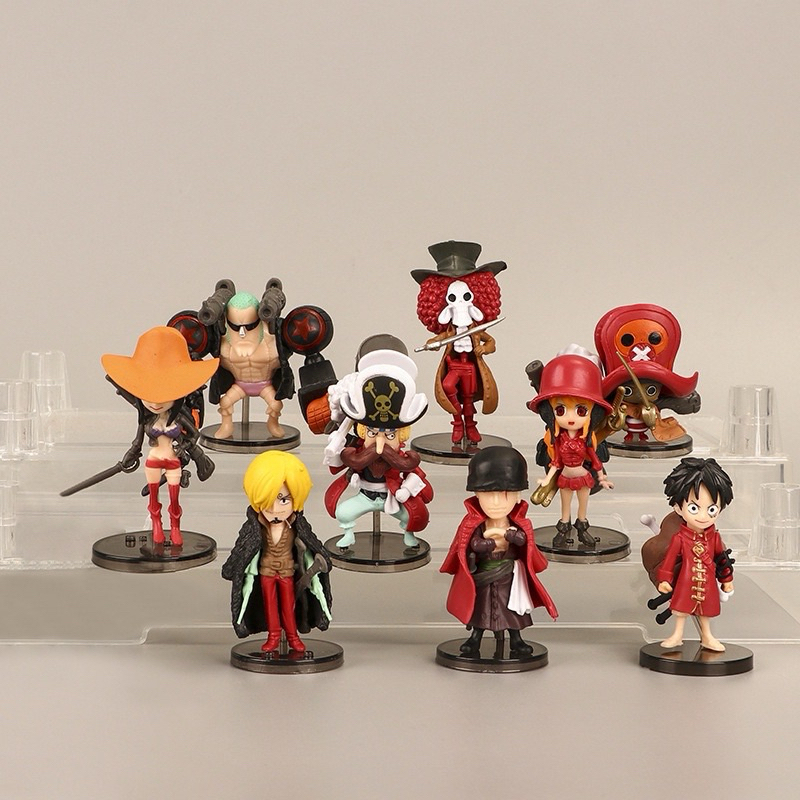 9pcs One Piece Figure One Piece Luffy Zoro Ace Nami Sanji Usopp Chopper ...