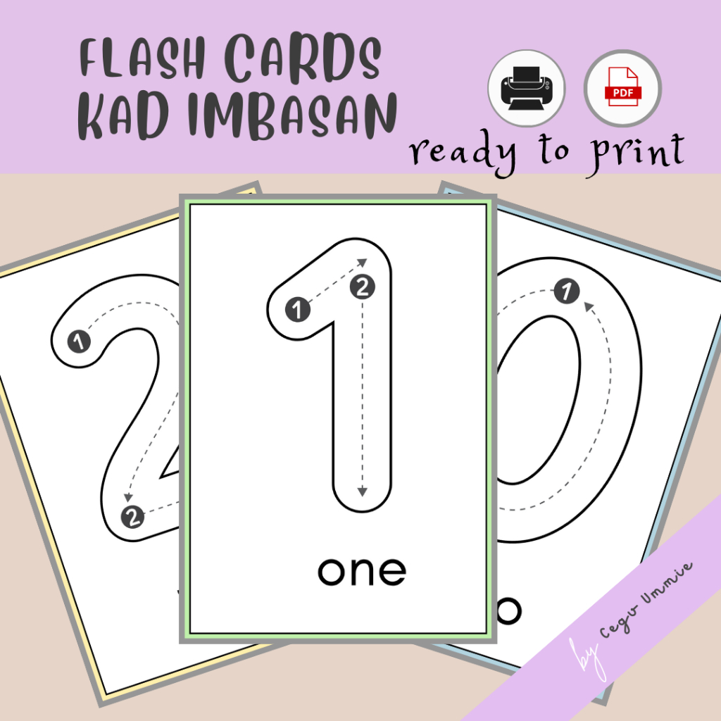 [ Softcopy | PDF ] Kad Imbasan Flash Cards Preschool Kindergarten Kids Education Tadika ...