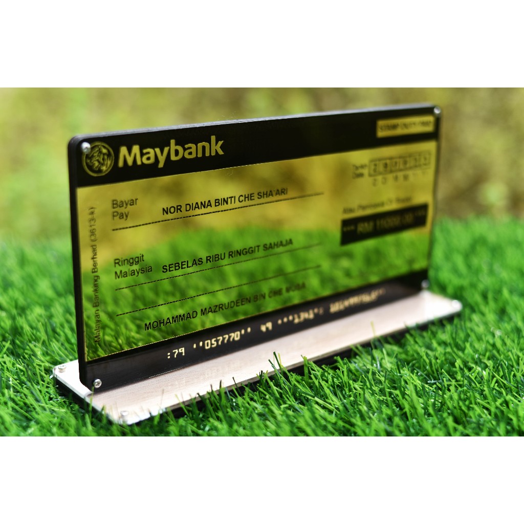 Replika Cek | Cheque Hantaran Nikah | MOCKUP CHEQUE | Shopee Malaysia