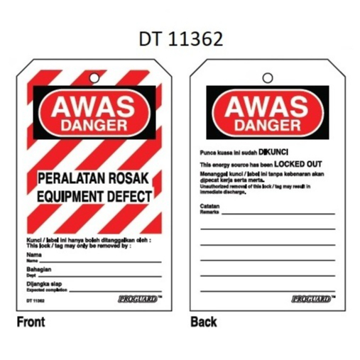 Proguard Lockout Tagout Do Not Operate Dilarang Beroperasi Tag Work ...
