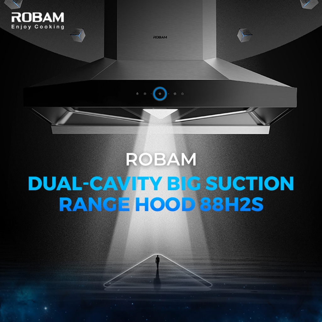 ROBAM 2024 NEW MODEL 88H2S Dual Cavity Suction Range Hood AI Hood | Shopee Malaysia