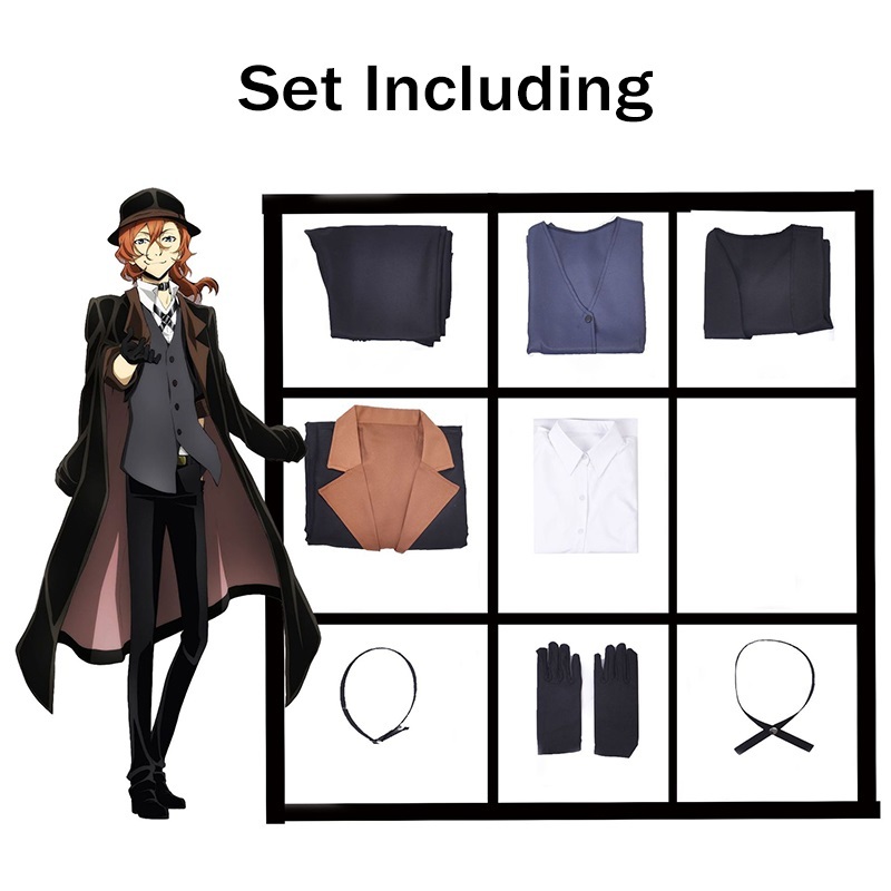 Anime Nakahara Chuuya Cosplay Costume Bungou Stray Dogs Cosplay Uniform ...