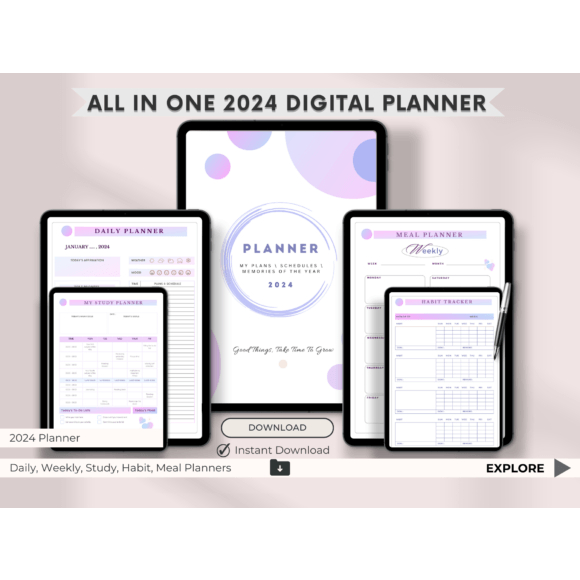 2024 Digital Planner, Dated Planner 2024 | Shopee Malaysia