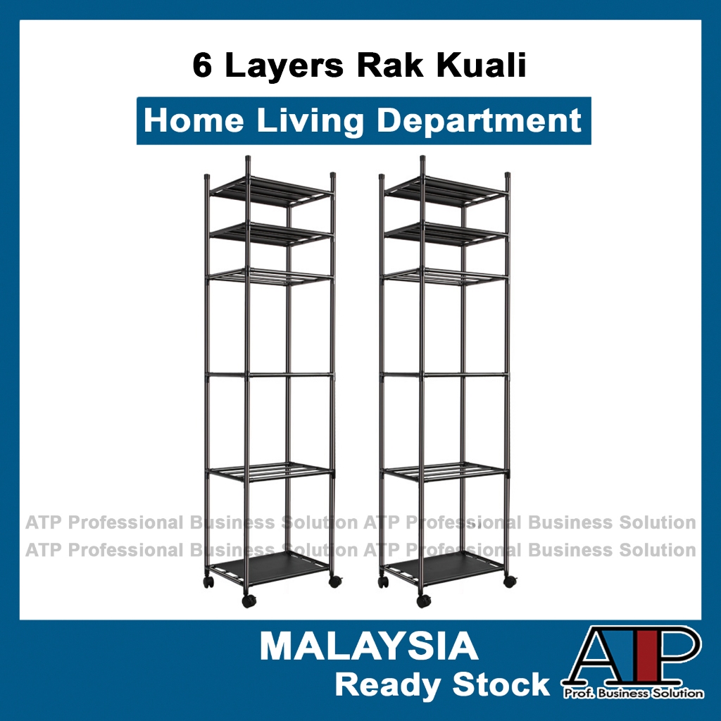 Furniture🛋️ 6 Layers Rak Kuali Tiers Rack Organizer Rak Bawah Sinki ...