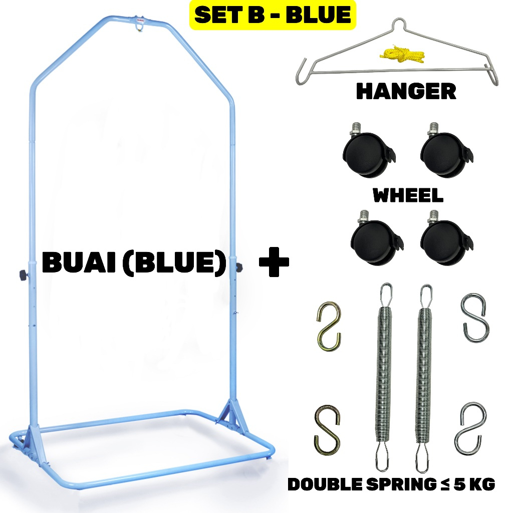 MAS BABY FOLDABLE BASE SPRING COT RACK BABY CRADLE STAND FULL SET ...