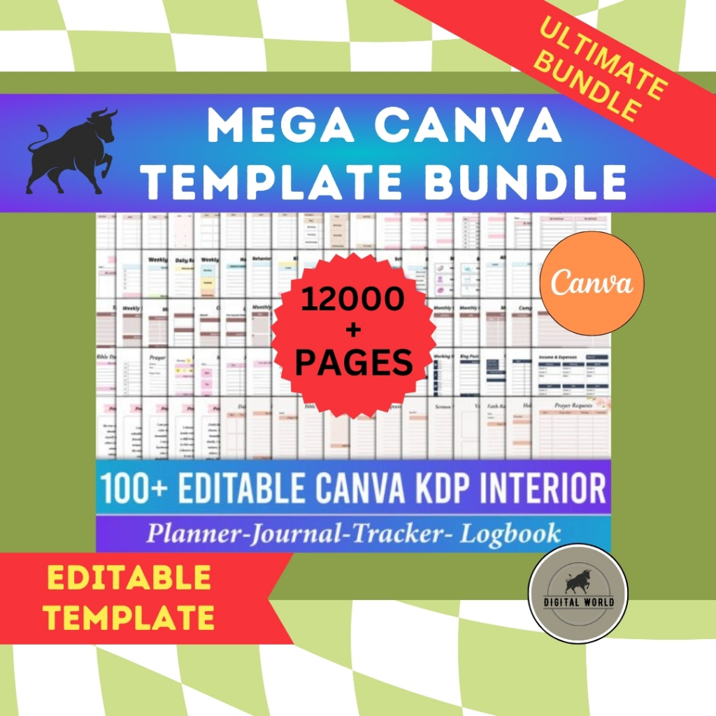 Mega Canva Template Bundle | 100+ Editable Canva Template | Canva Planner | | Shopee Malaysia