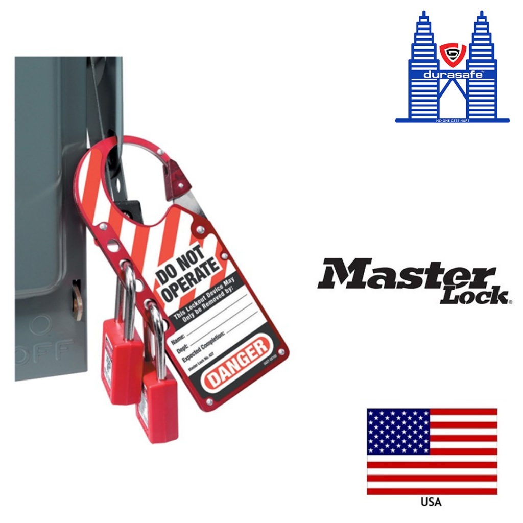 Masterlock 427 Snap-On Hasp 5 Locking Holes 1-3/4″ To 2-1/8″ Diameter ...