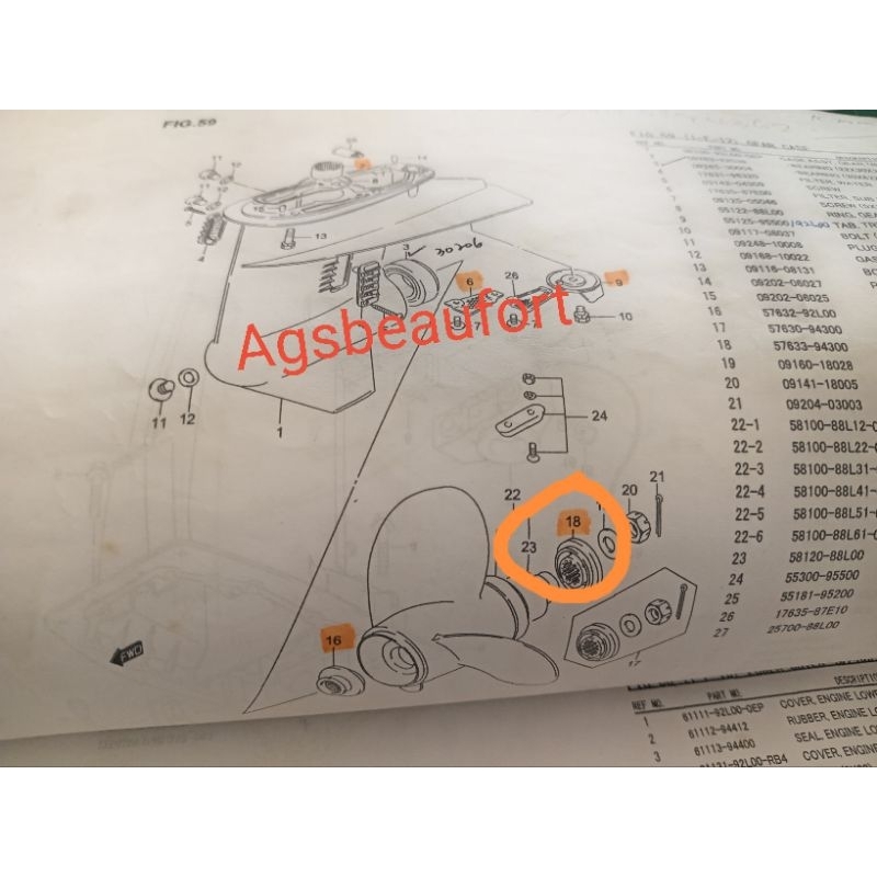 SUZUKI 40HP 57633-94301 SPACER PROPELLER | Shopee Malaysia