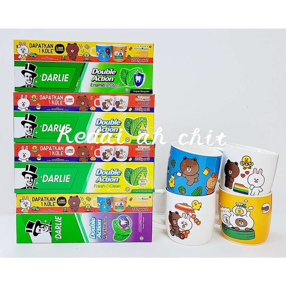 DARLIE Double Action Toothpaste Twinpack * Line Friends Full Set ...