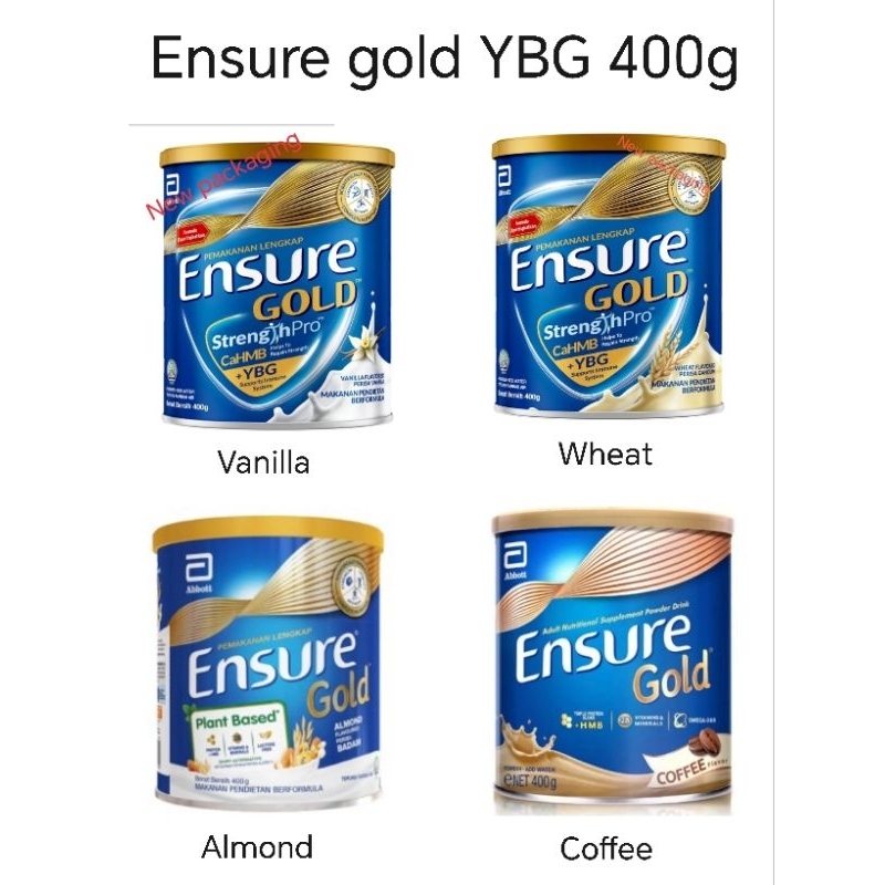 ensure gold 400g (vanilla /coffee/wheat/plant based almond) | Shopee Malaysia
